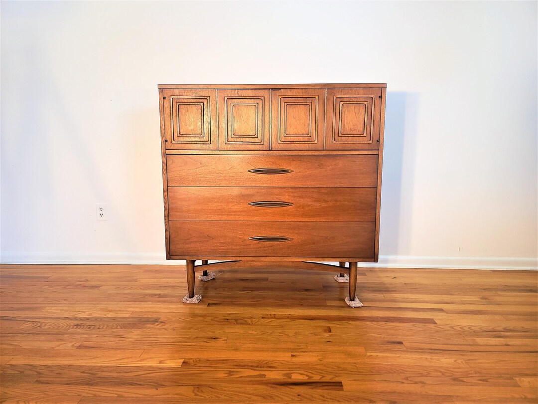 Mid Century Broyhill Sculptra Highboy Dresser - Etsy
