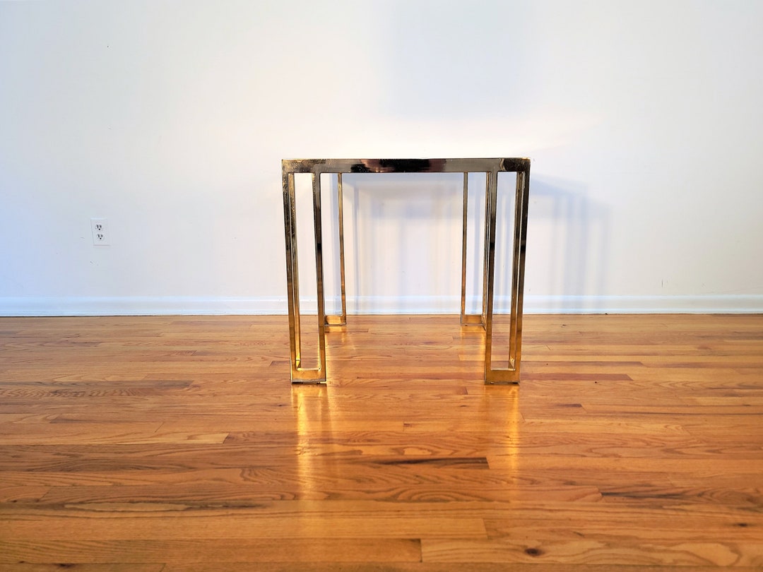 Vintage 1970's Brass Side / End Table - Etsy