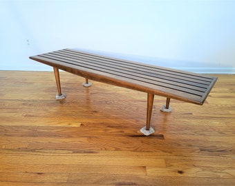 Slat Wood Table - Etsy