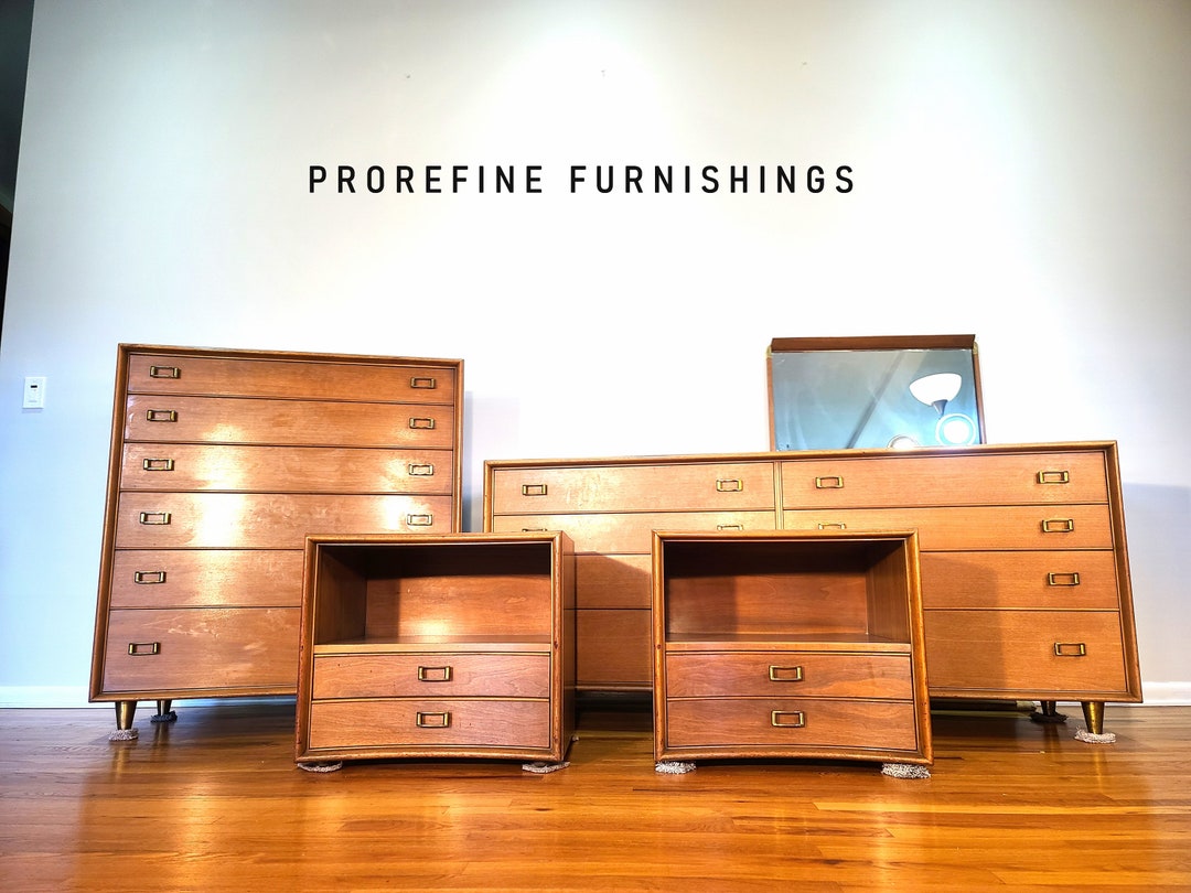 Mid Century Johnson Furniture Five Piece Bedroom Set - Etsy