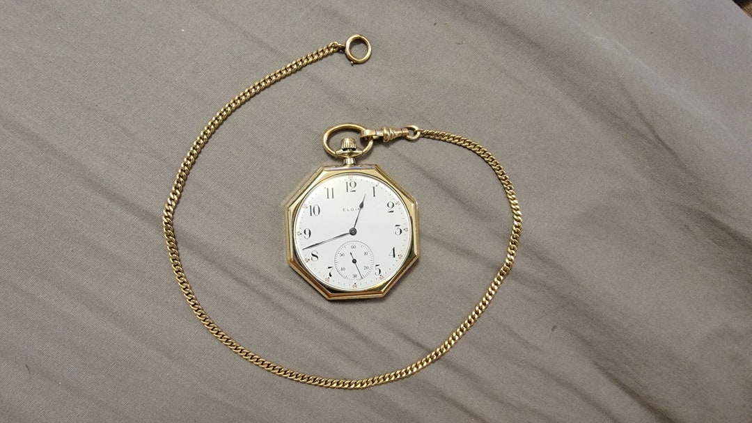 Vintage Elgin Napoleon Gold-filled Octagon Manual Wind Pocket Watch - Etsy