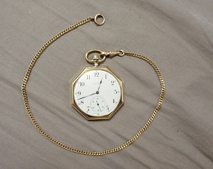 Vintage Elgin Napoleon Gold-filled Octagon Manual Wind Pocket Watch - Etsy