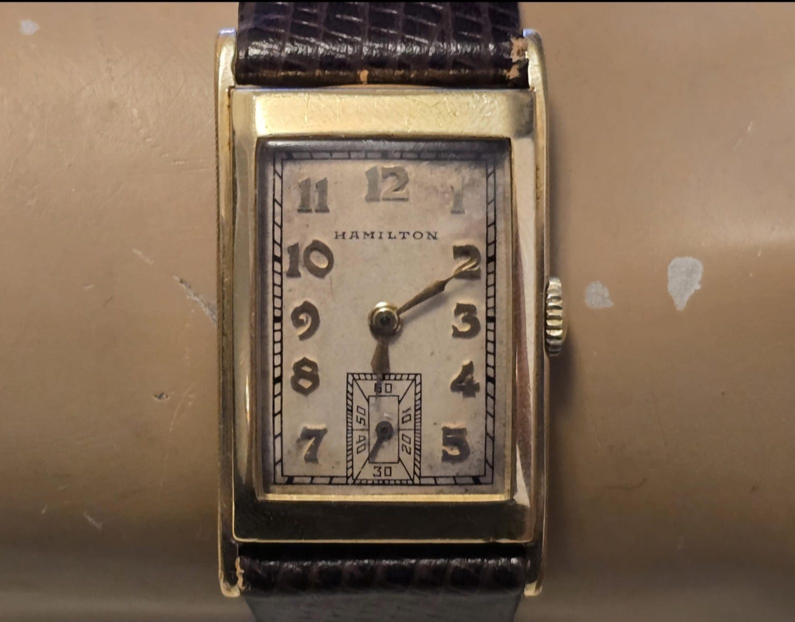 Rare Vintage Hamilton Boone 14K Gold Filled Coin Edge Case Tank Manual ...