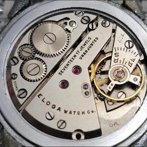 Vintage Eloga Triple Date Calendar Stainless Steel Manual Wind Men's ...