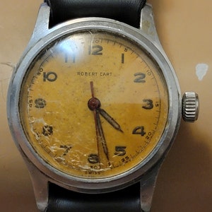 Rare Vintage Robert Cart Stainless Steel Military Automatic Bumper Men ...