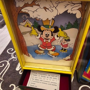 Vintage Mickey Mouse Skating Musical Jewelry Box (manufactured Howard ...