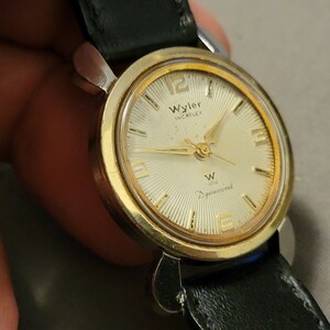 Rare Vintage Wyler Incaflex Dynawind 14K Gold Cap & Stainless Steel ...