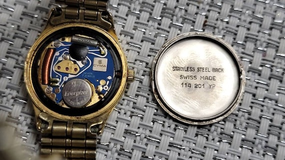 Cyma 18K Gold Plated Quartz Ladies Watch - Gem