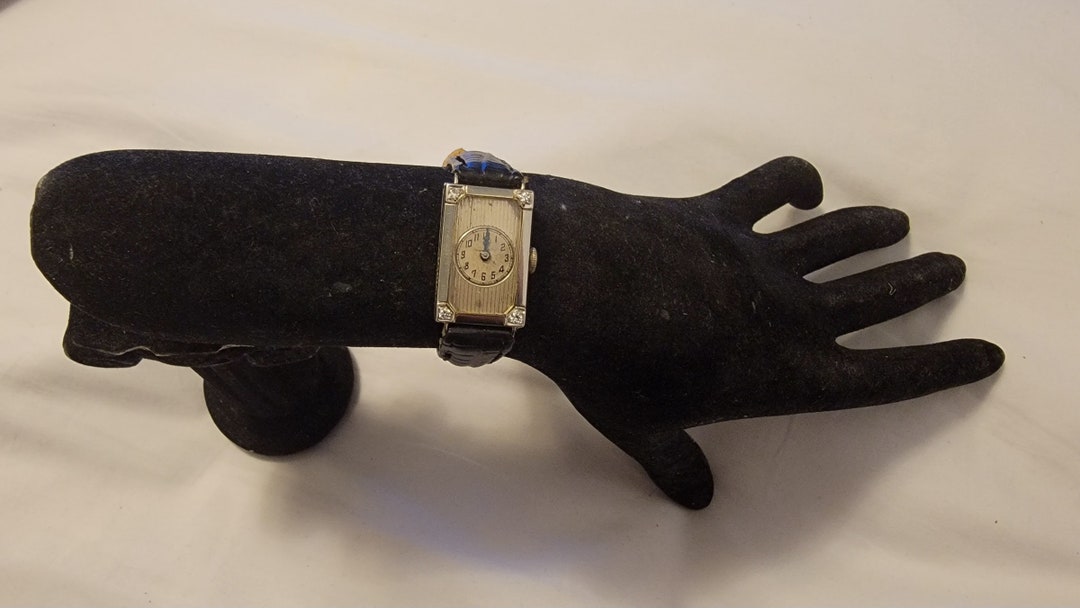 Rare Vintage H. Wheeler 18K White Gold & Diamonds 15 Jewels Swiss Made ...