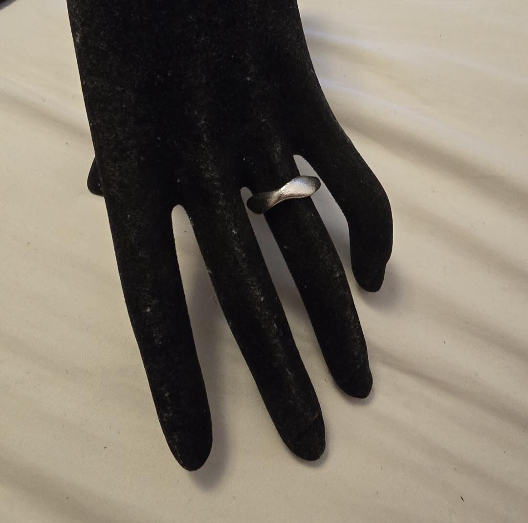 Pandora Sterling Silver Hexagon Shaped Geometric Ladies Ring (size 6.5 ...