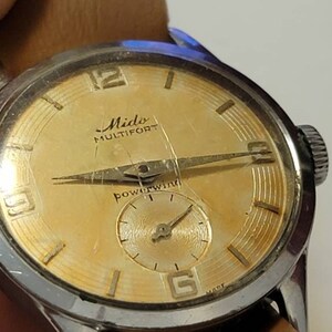 Vintage Mido Multifort Powerwind Sub Stainless Steel Military Automatic ...