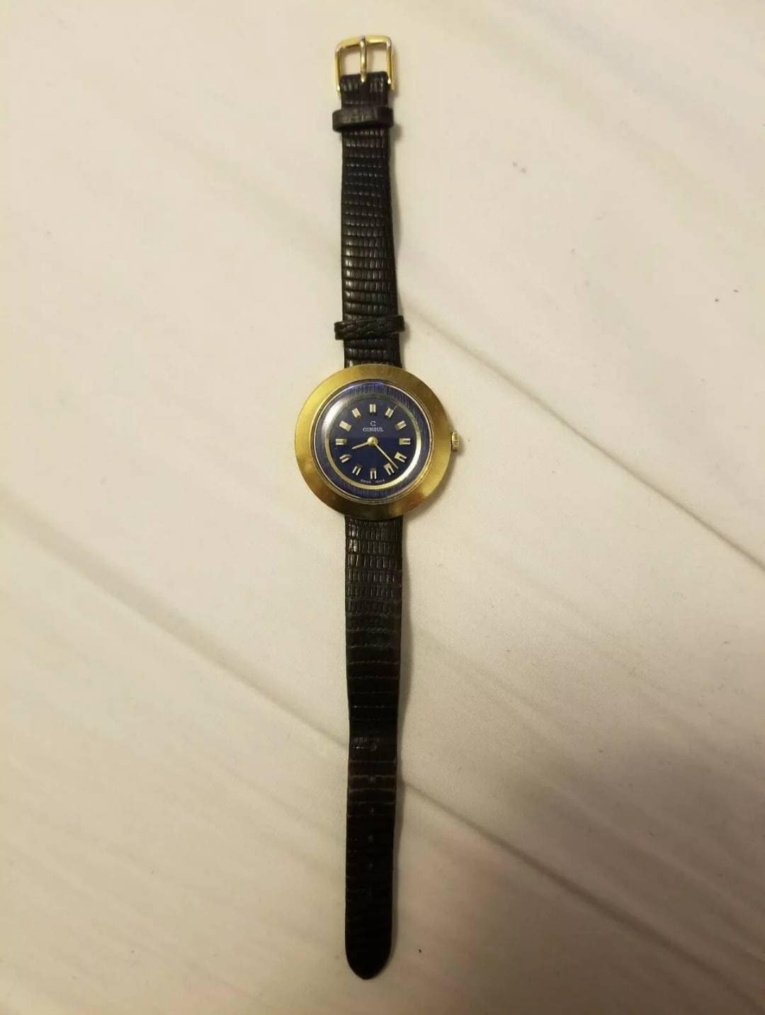 Rare Vintage Consul Swiss Made Blue Dail Manual Wind Ladies Watch - Etsy