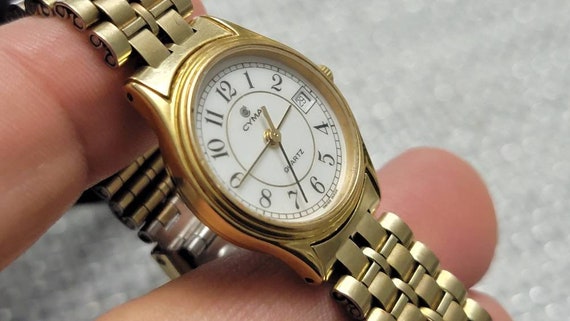 Cyma 18K Gold Plated Quartz Ladies Watch - Gem