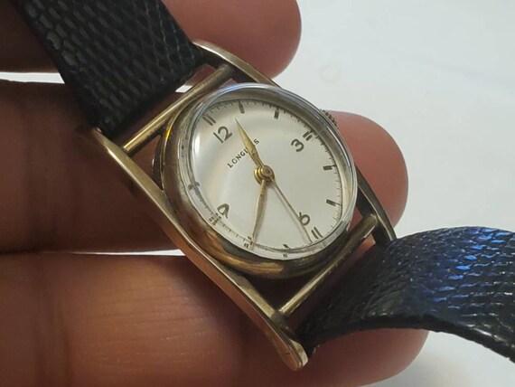 Rare Vintage Longines Rail Case Deco Style 10K Gold F… - Gem
