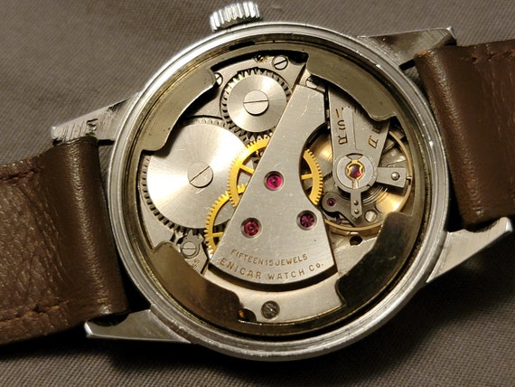 Rare Vintage Enicar Sport Stainless Steel "Enamel Dia… - Gem