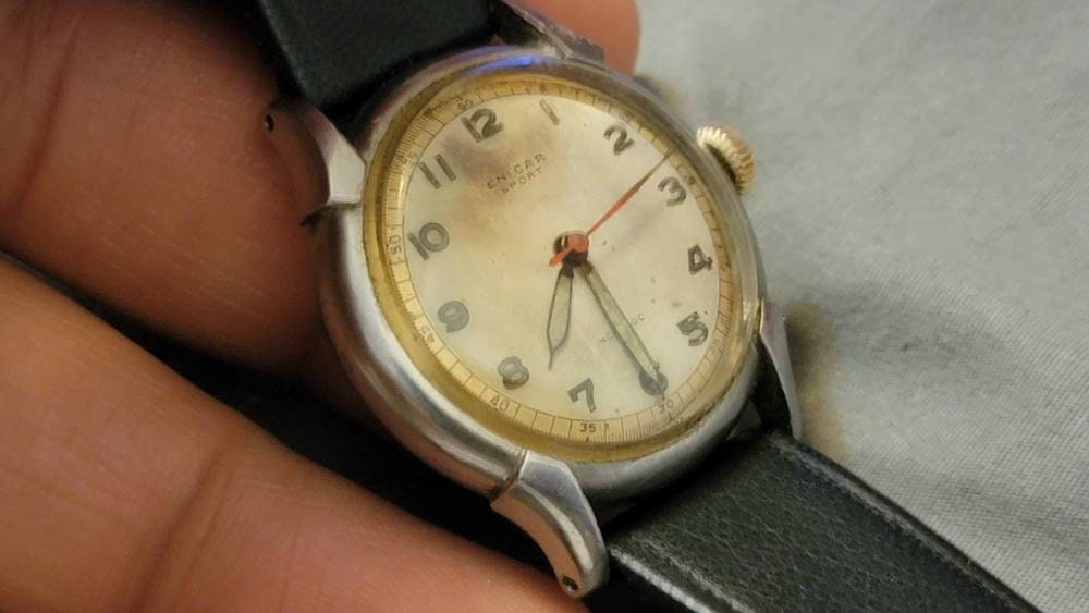 Vintage Enicar Sport 17 Jewels Swiss Military Manual Wind | Etsy