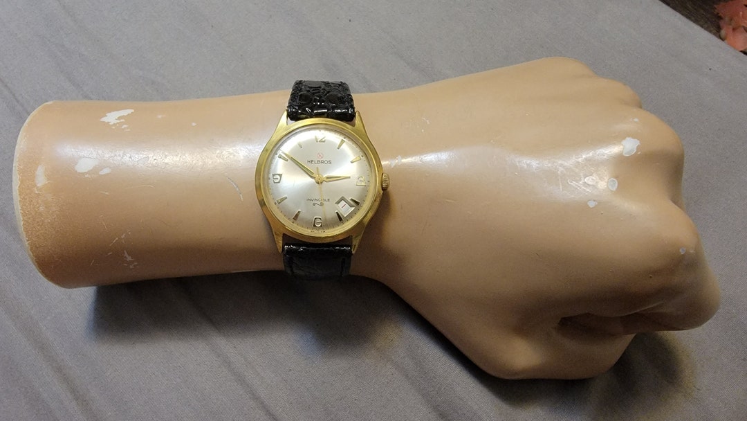 Vintage Helbros "invincible" Gold Plated Manual Wind Men's Watch - Etsy