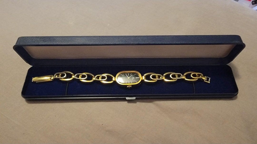 Rare Vintage Bucherer Gold Plated Oval Case Swiss Made Manual Wind ...