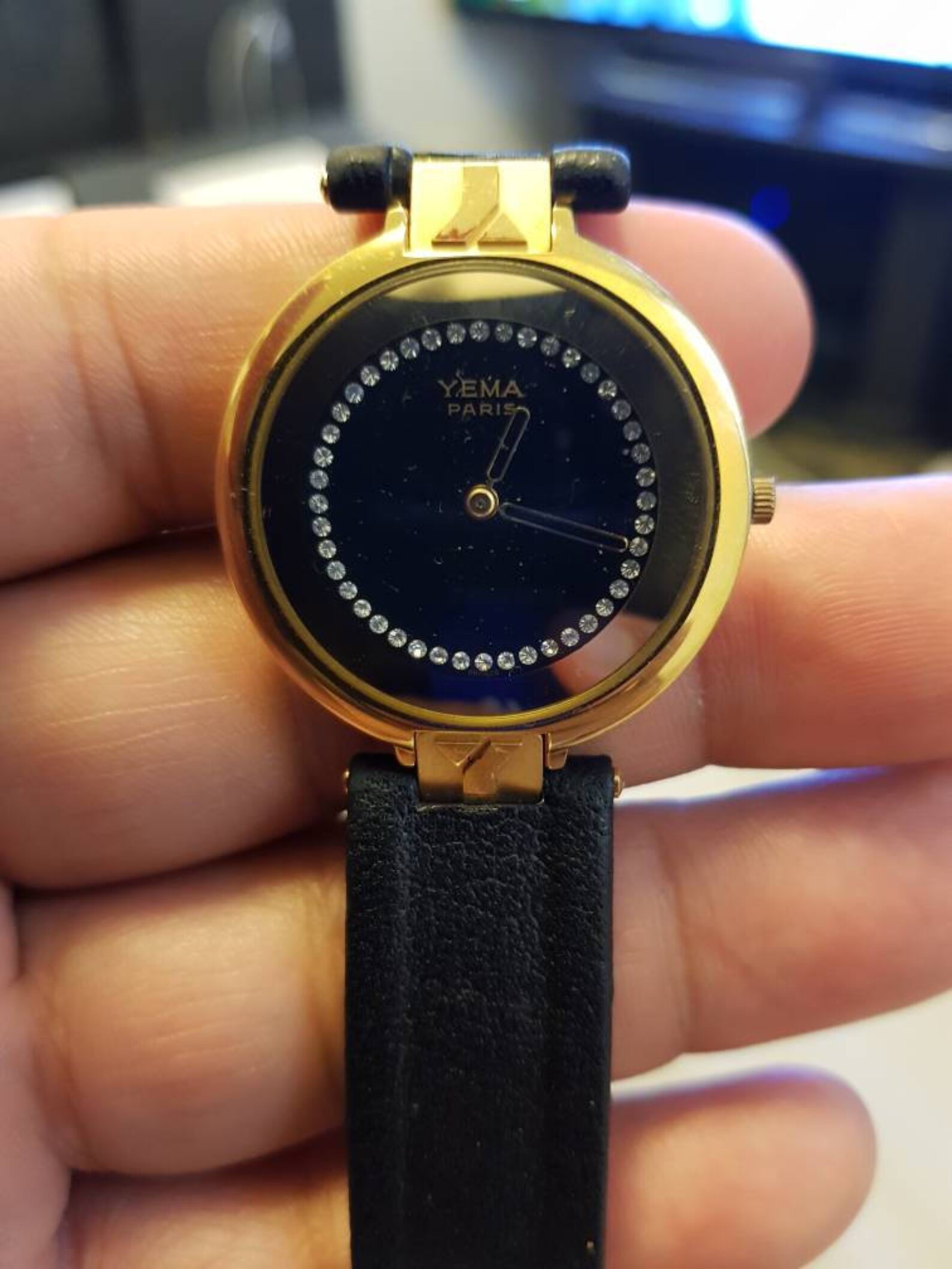 Super Rare Yema Paris zl 7r2 3 Diamonds on Dial Quartz Watch | Etsy