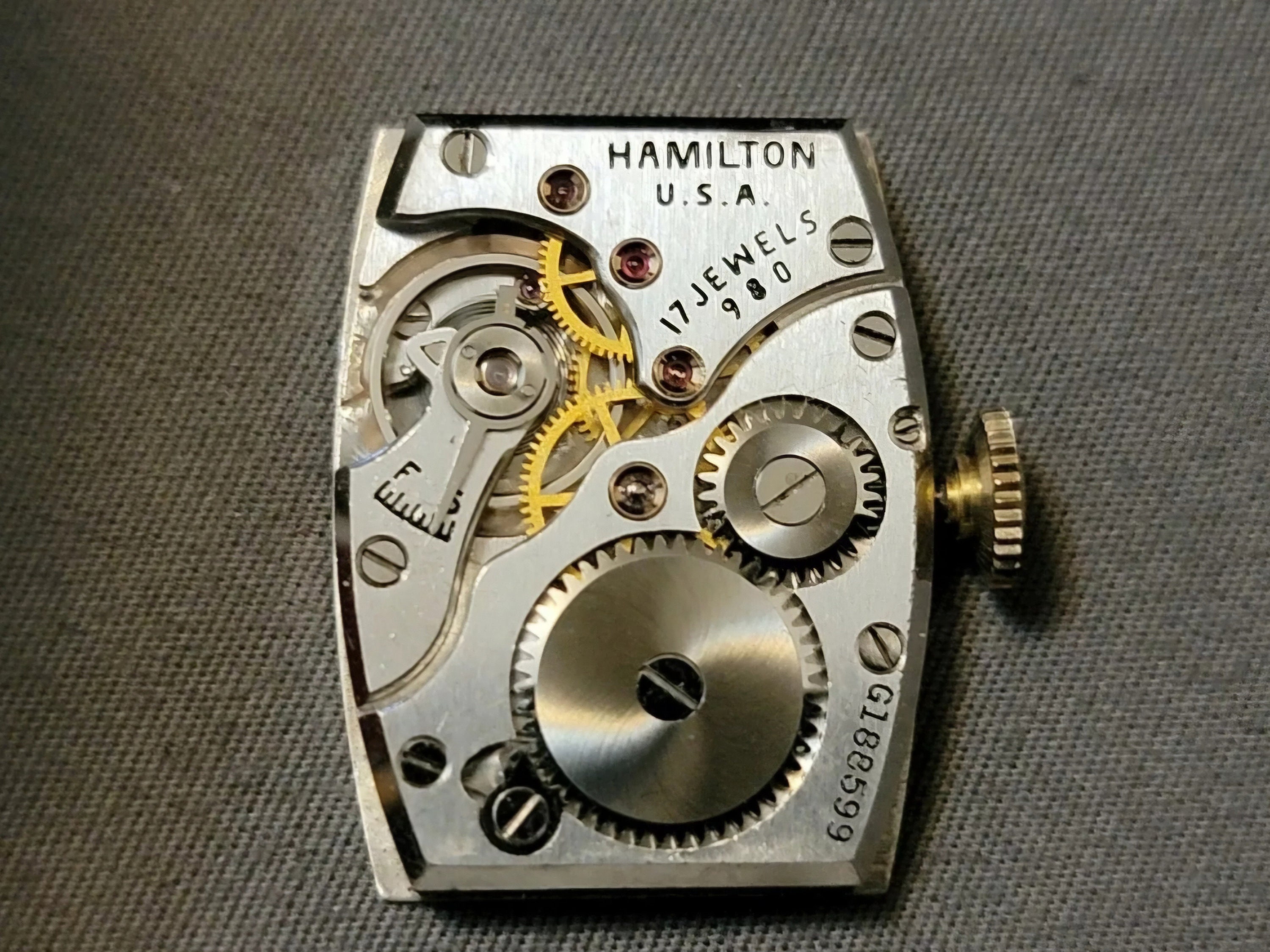 Vintage Hamilton Sutton 14K Gold Filled Rectangular Manual Wind Men's ...