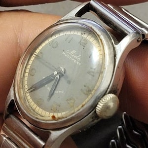 Rare Vintage Mido Multifort Super Automatic Bumper Gray Dial Automatic ...