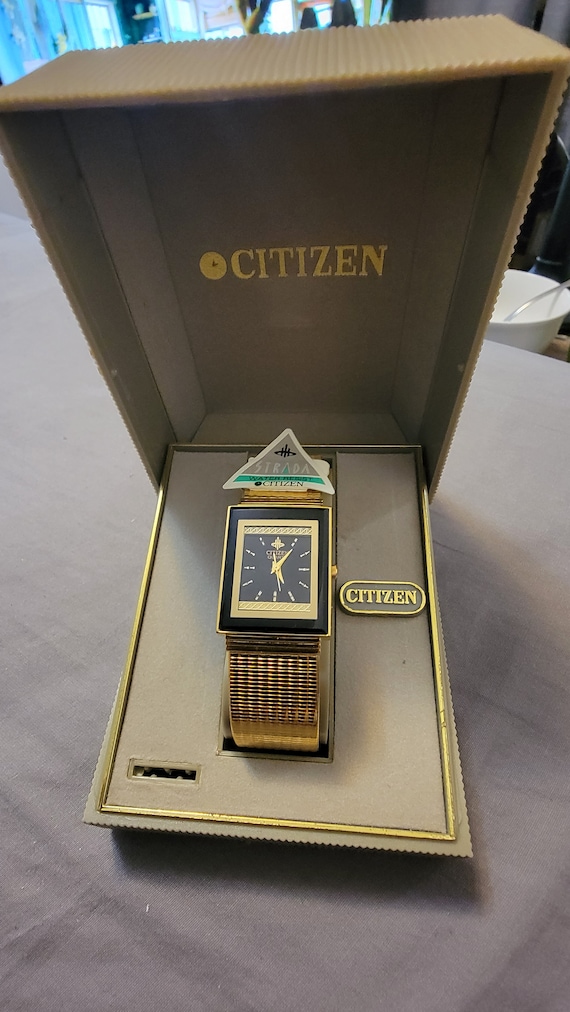 Rare Vintage Citizen Strada 1030-S61763 Gold Plated - Etsy
