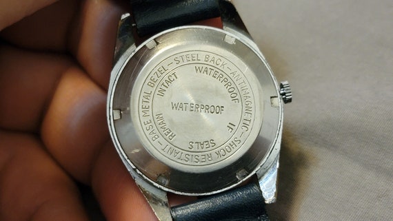 Vintage Andre Bouchard Stainless Steel 21 Jewels Auto… - Gem