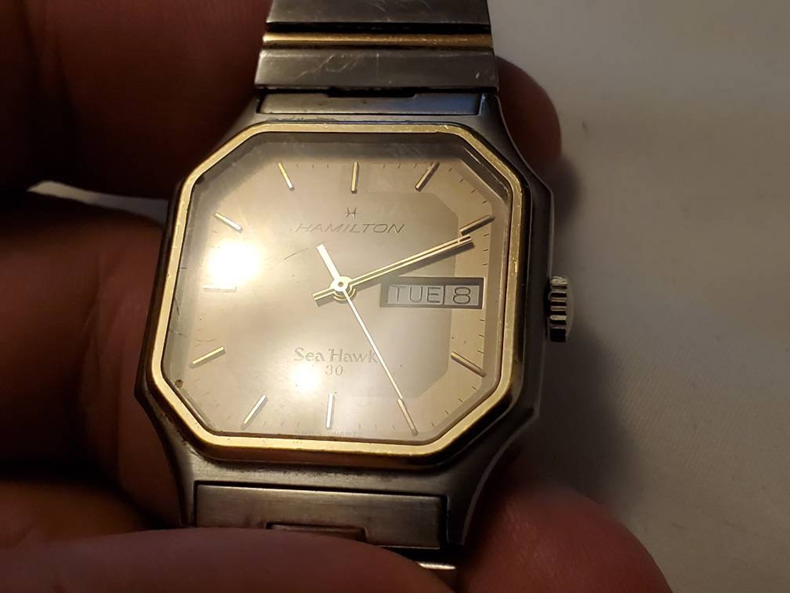 Vintage Hamilton 8042 Sea Hawk 30 Day/Date Quartz Men's | Etsy