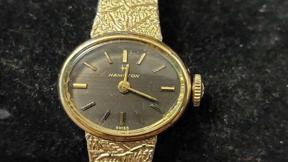Vintage Hamilton 10K RGP Oval Case Manual Wind Ladies… - Gem