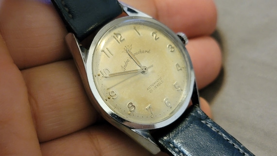 Vintage Andre Bouchard Stainless Steel 21 Jewels Auto… - Gem