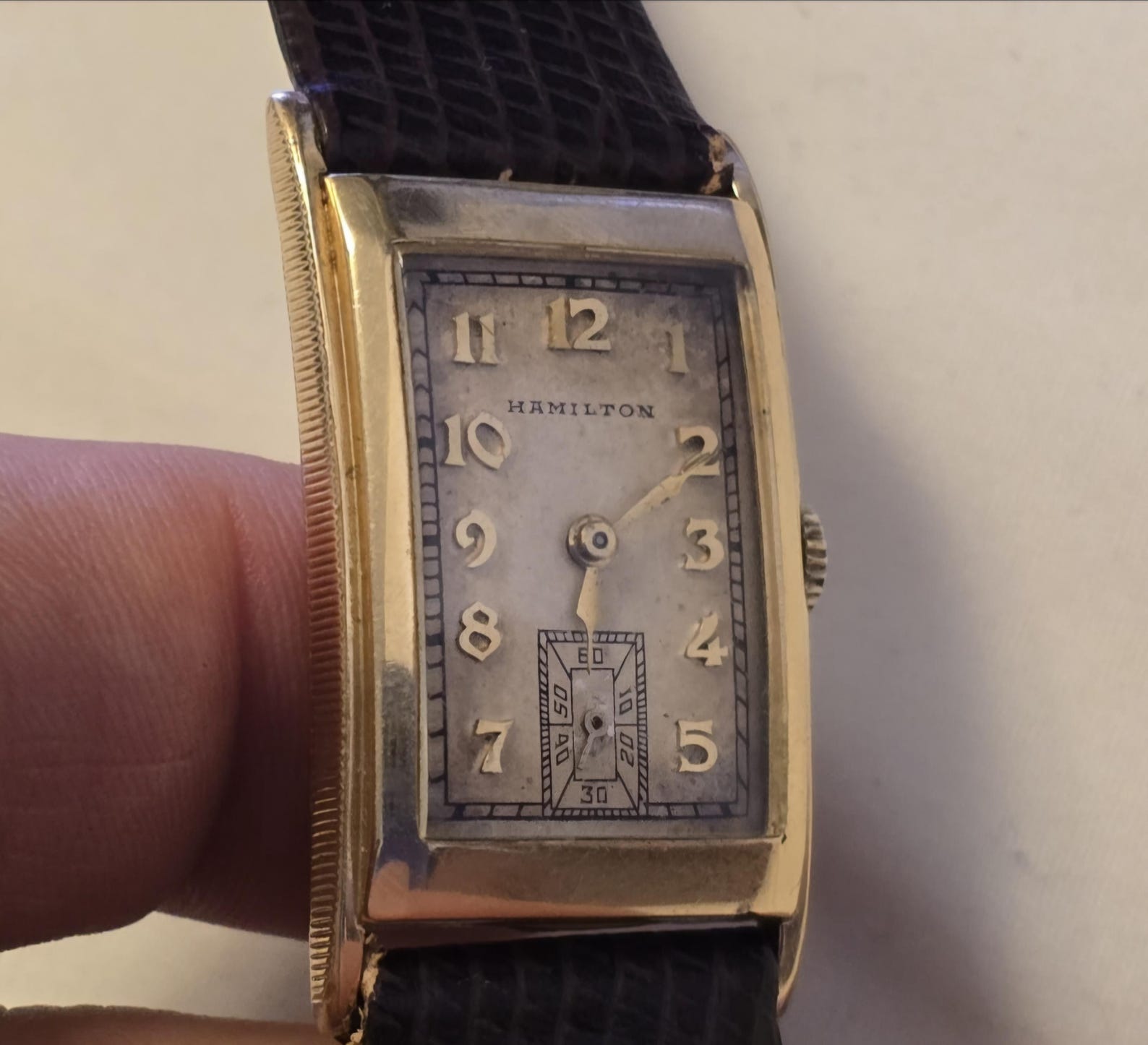Rare Vintage Hamilton Boone 14K Gold Filled Coin Edge Case Tank Manual ...