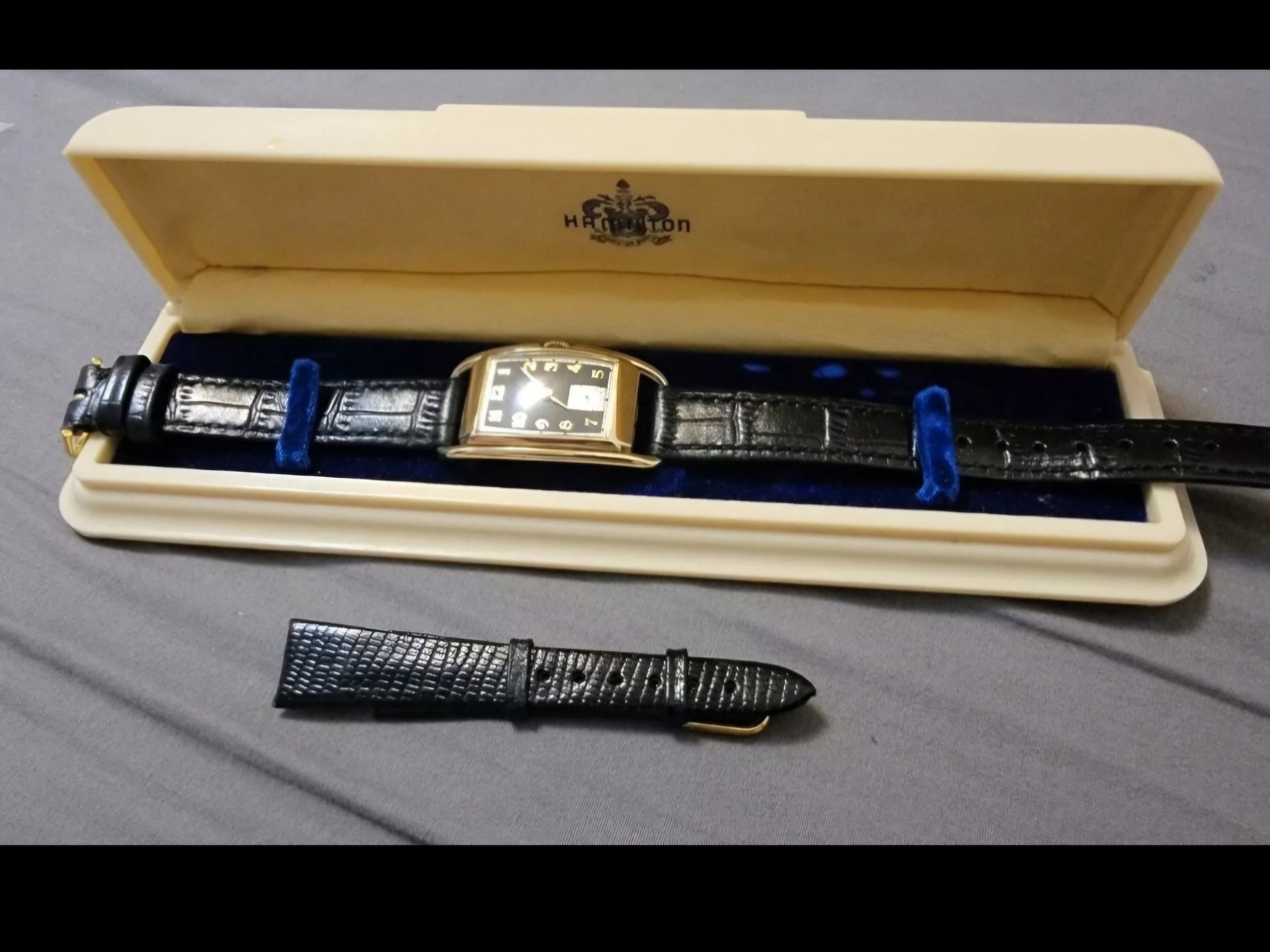 Vintage Hamilton Sutton 14K Gold Filled Rectangular Manual Wind Men's ...