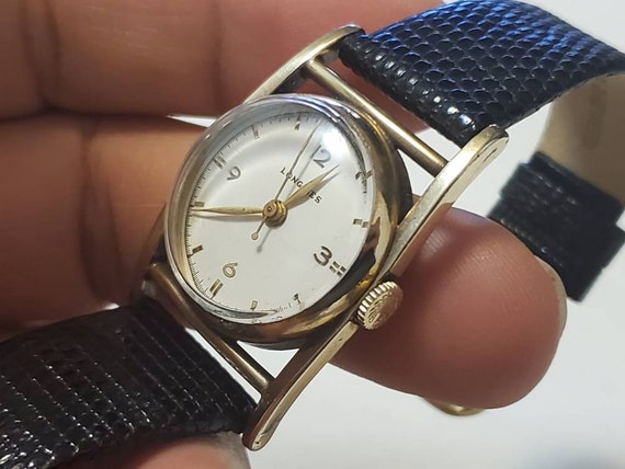 Rare Vintage Longines Rail Case Deco Style 10K Gold F… - Gem