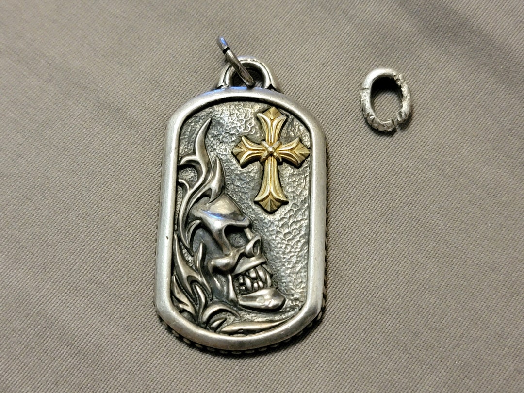 Scott Kay Sterling Silver & 18K Gold Skull/cross Design Pendant ...