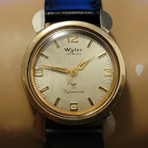 Rare Vintage Wyler Incaflex Dynawind 14K Gold Cap & Stainless Steel ...
