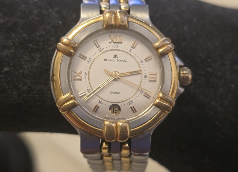 Maurice Lacroix Calypso Stainless Steel & 18K Gold Plated Quartz Ladies ...