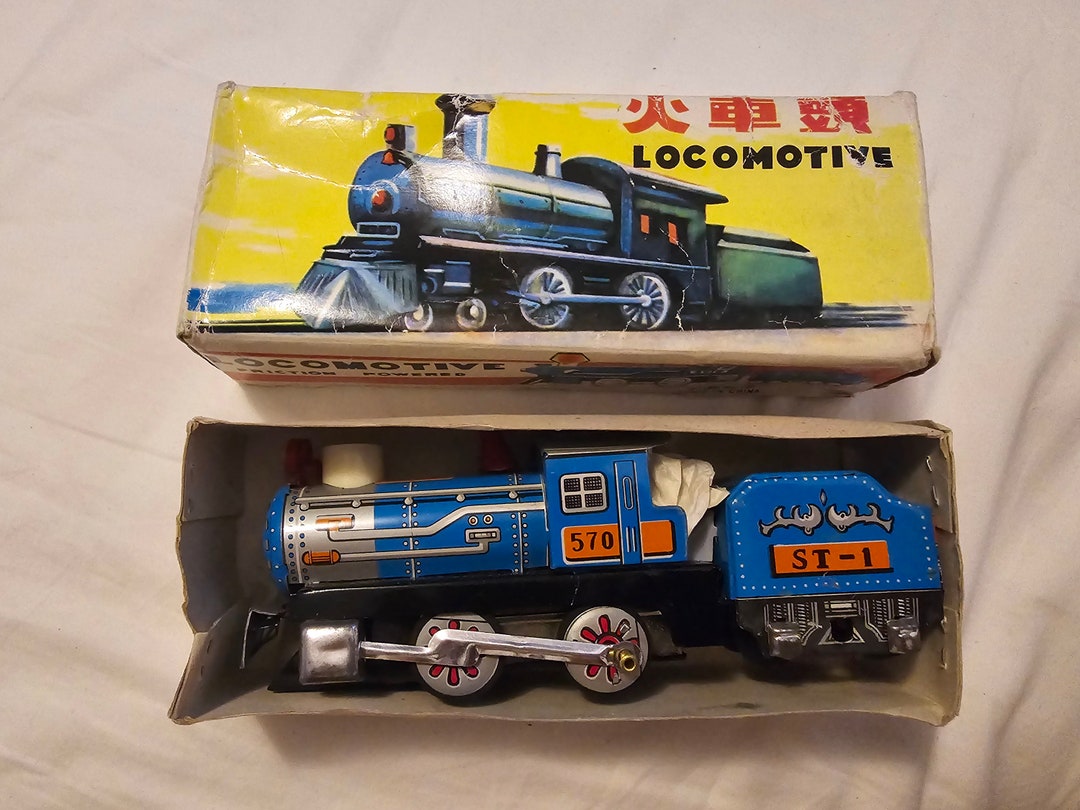 Vintage Locomotive ST-1 Tin Toy Friction Powered 570 MF-712 (new Old ...
