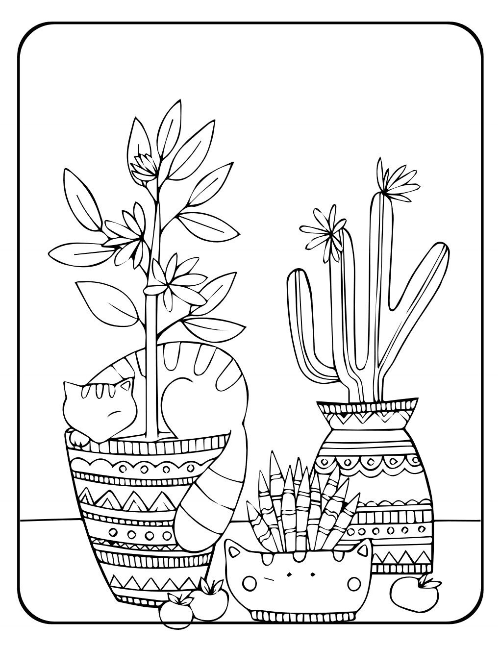 110 PRINTABLE Cactus Coloring Pages - Etsy