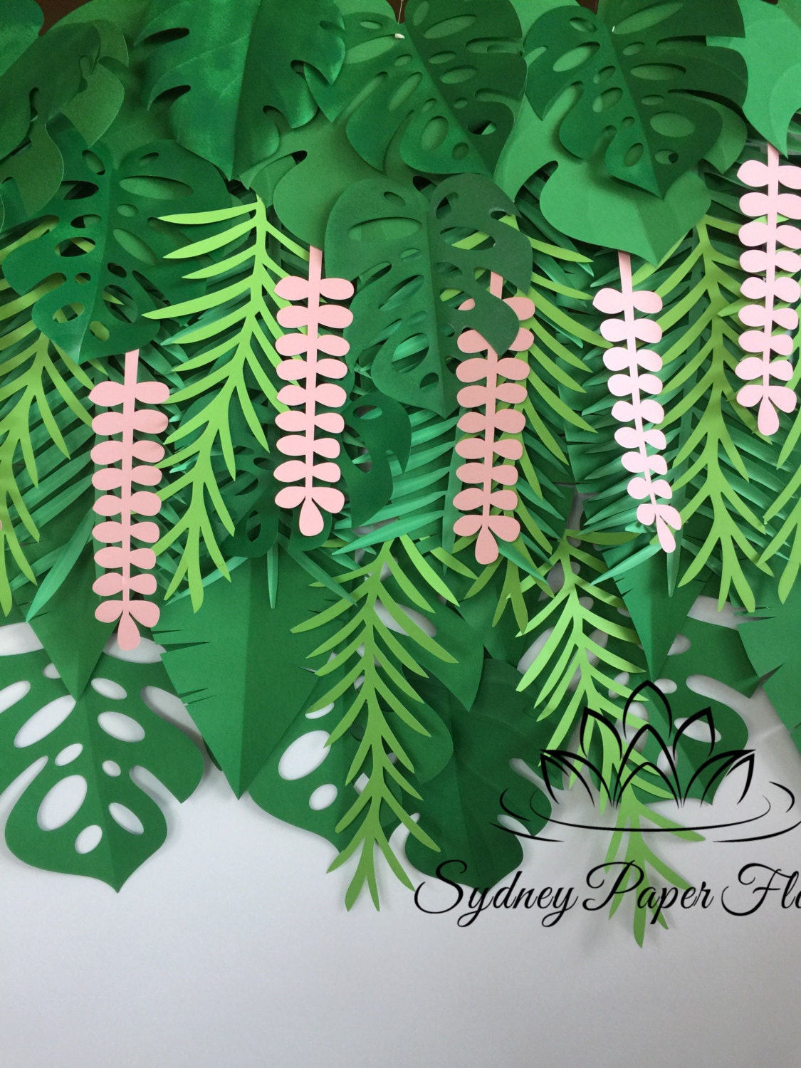 TROPICAL LEAVES BACKDROP / Jungle Party Backdrop/tropical | Etsy
