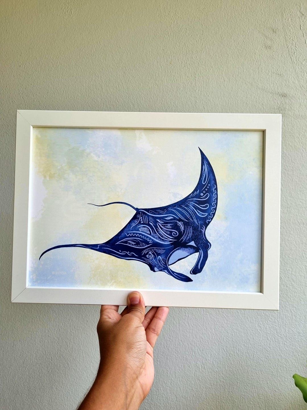 Manta Ray Magic, Digital Art, A4 Size - Etsy