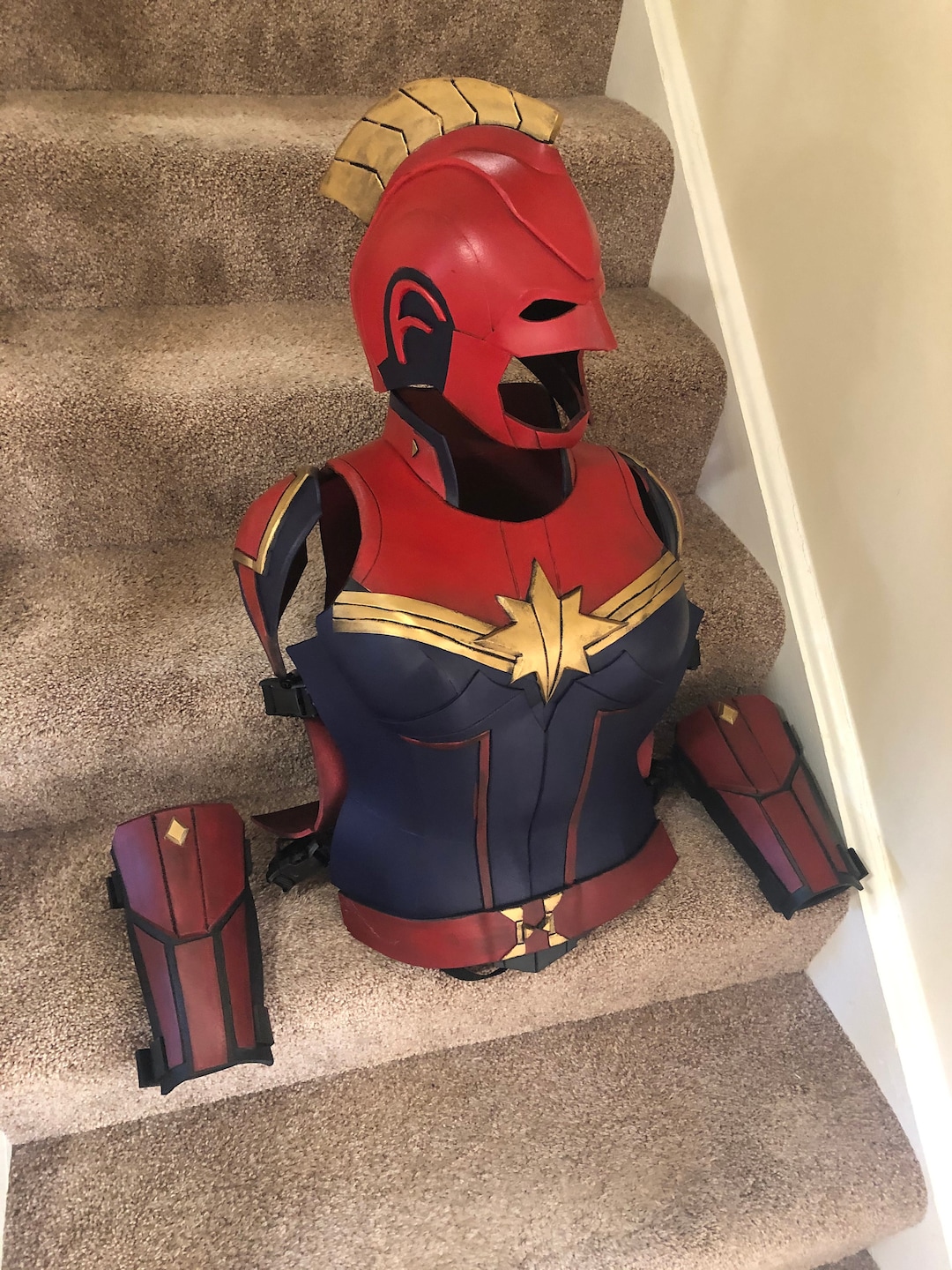 Captain Marvel Cosplay Armor Costume - Etsy