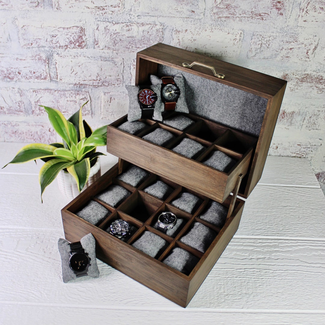 Watch Box - 20 Compartment - 12 Compartment - Chest - Watch Collector ...