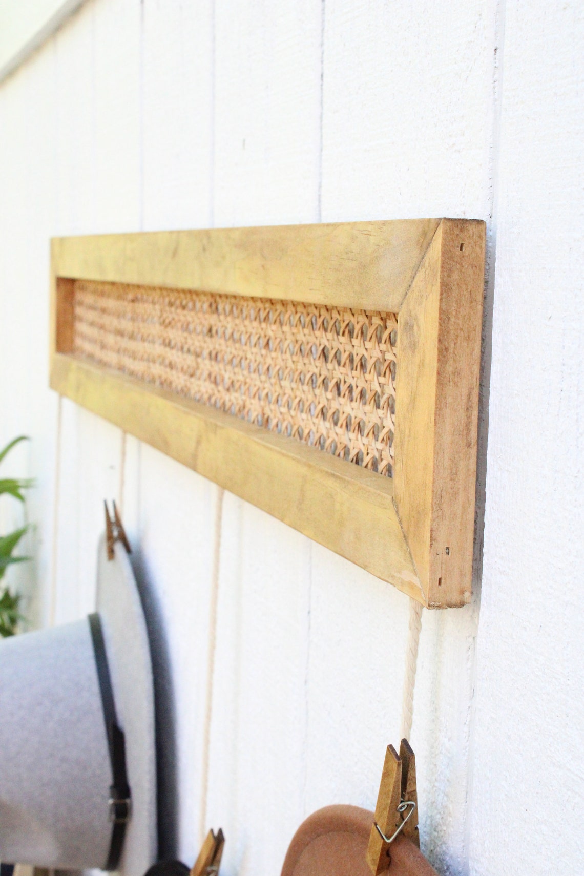 Rattan Hat Organizer Boho Hat Rack Hat Storage Wall - Etsy