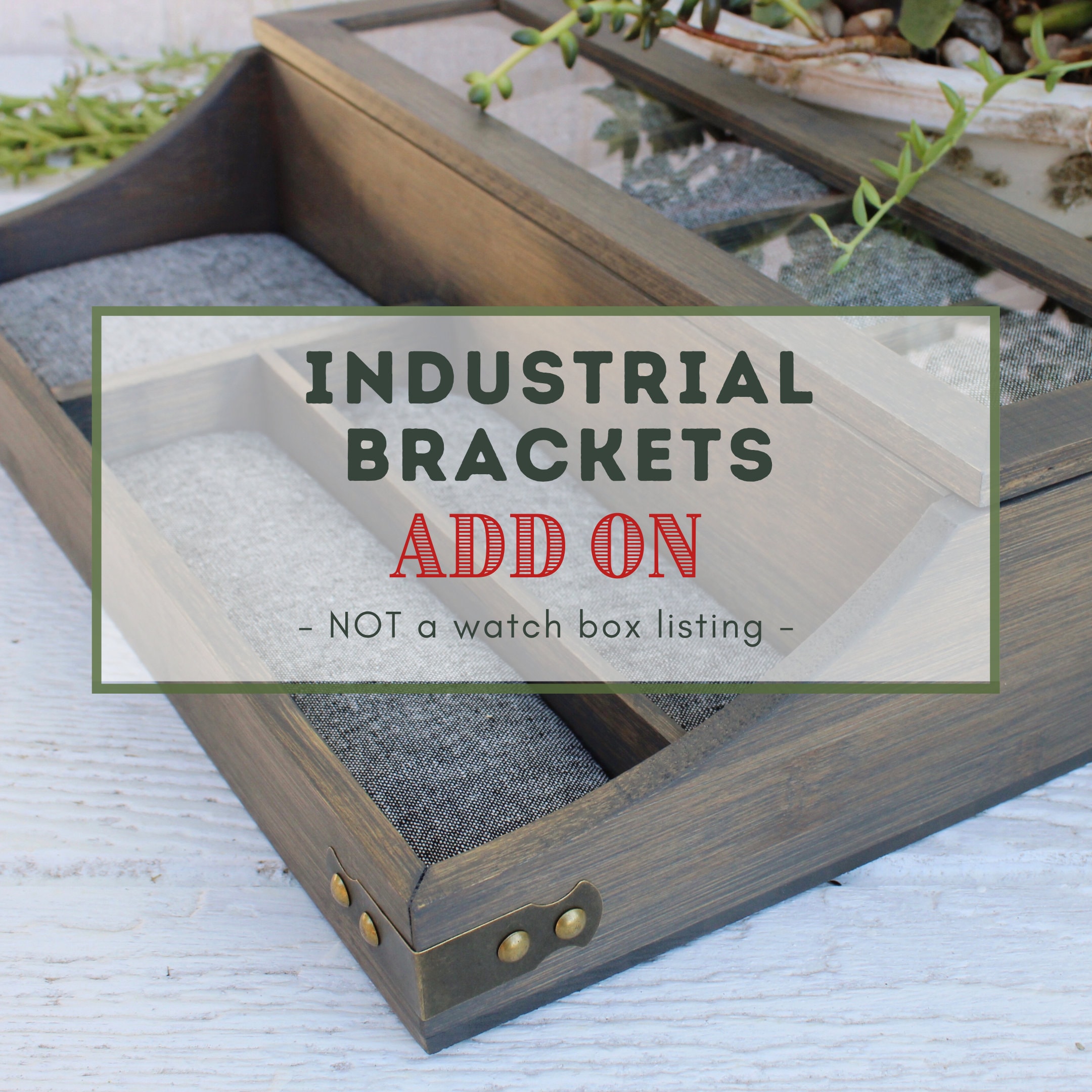 Industrial Brackets - ADD ON - Watch Box - Etsy