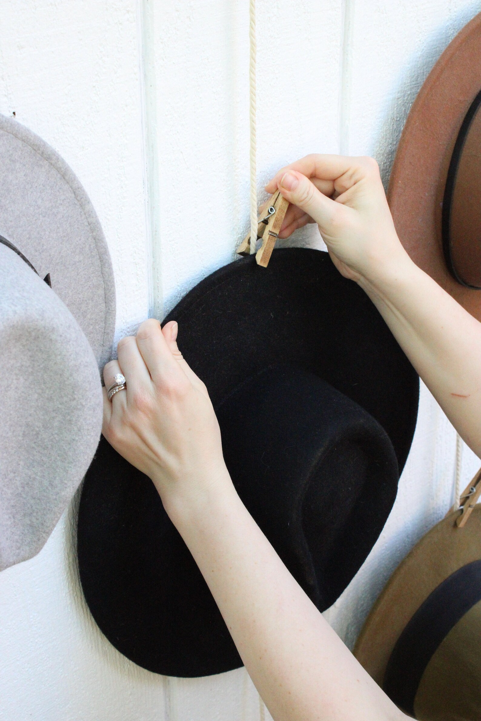 Rattan Hat Organizer Boho Hat Rack Hat Storage Wall - Etsy