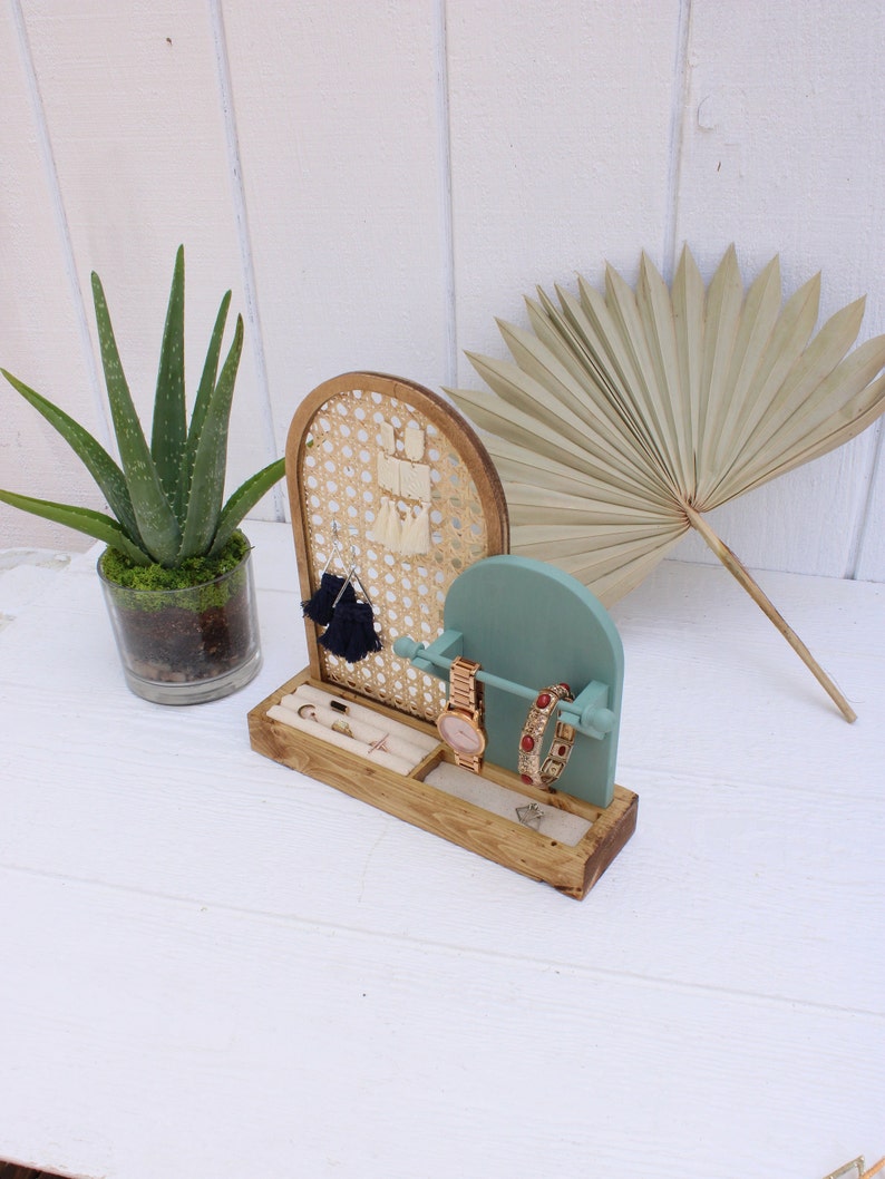 Rattan Jewelry Organizer Cane Arch Jewelry Organizer Boho - Etsy