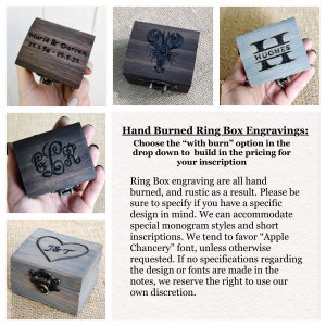 Wedding Ring Box - Ring Box - Ring Bearer Box - Vintage Ring Box ...