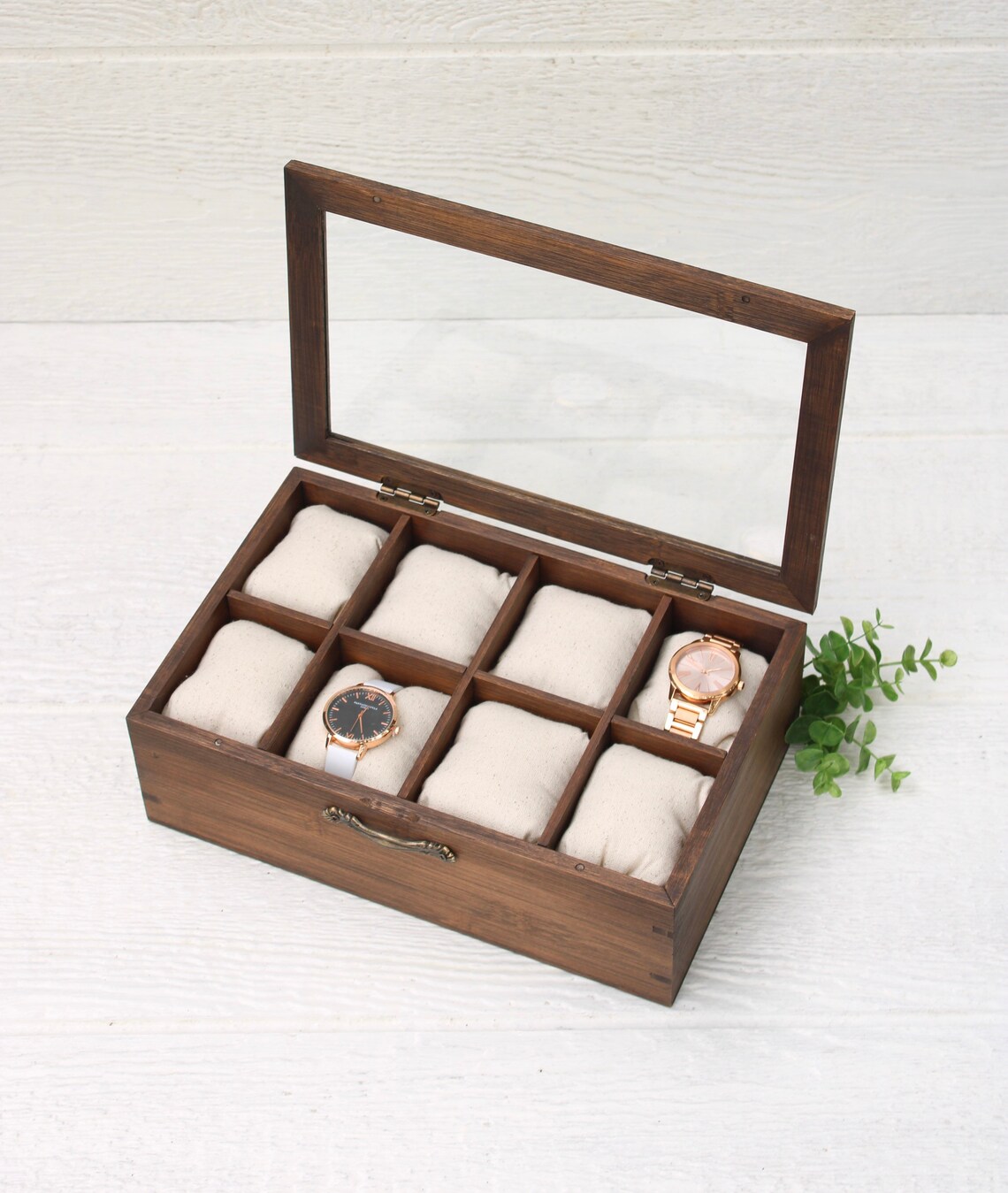 Watch Box 8 Compartment Watch Storage watch Organizer - Etsy