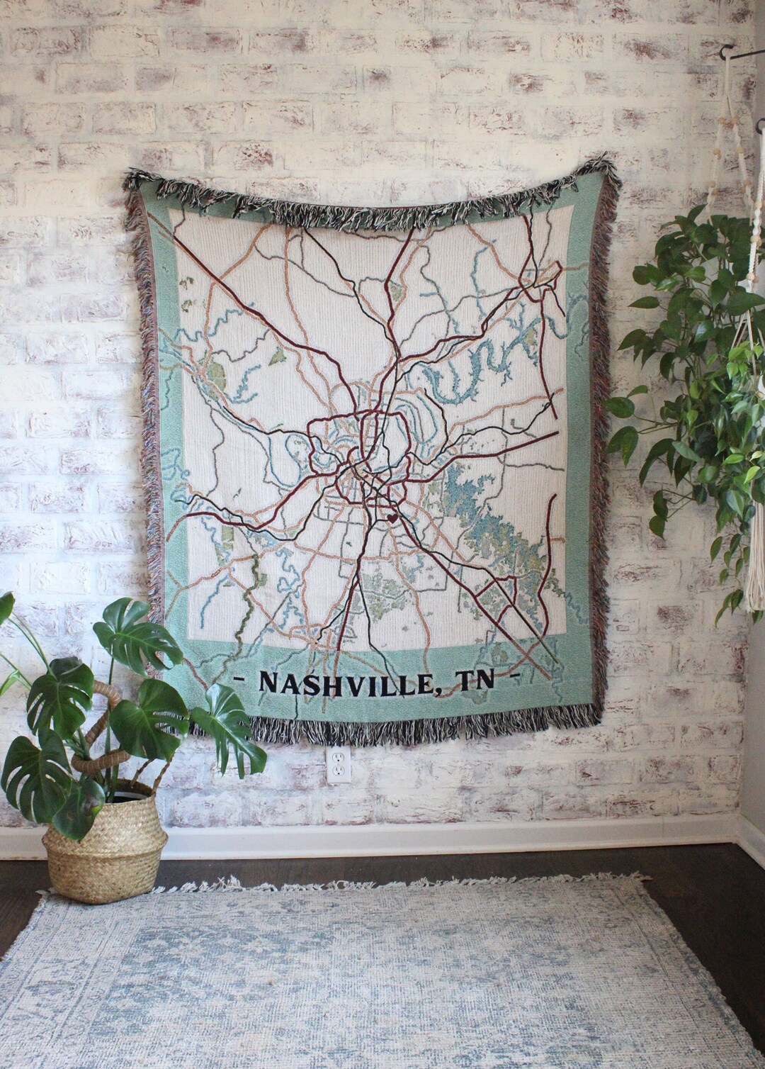 Custom Map Blanket | Personalized Map Throw Blanket | Second ...