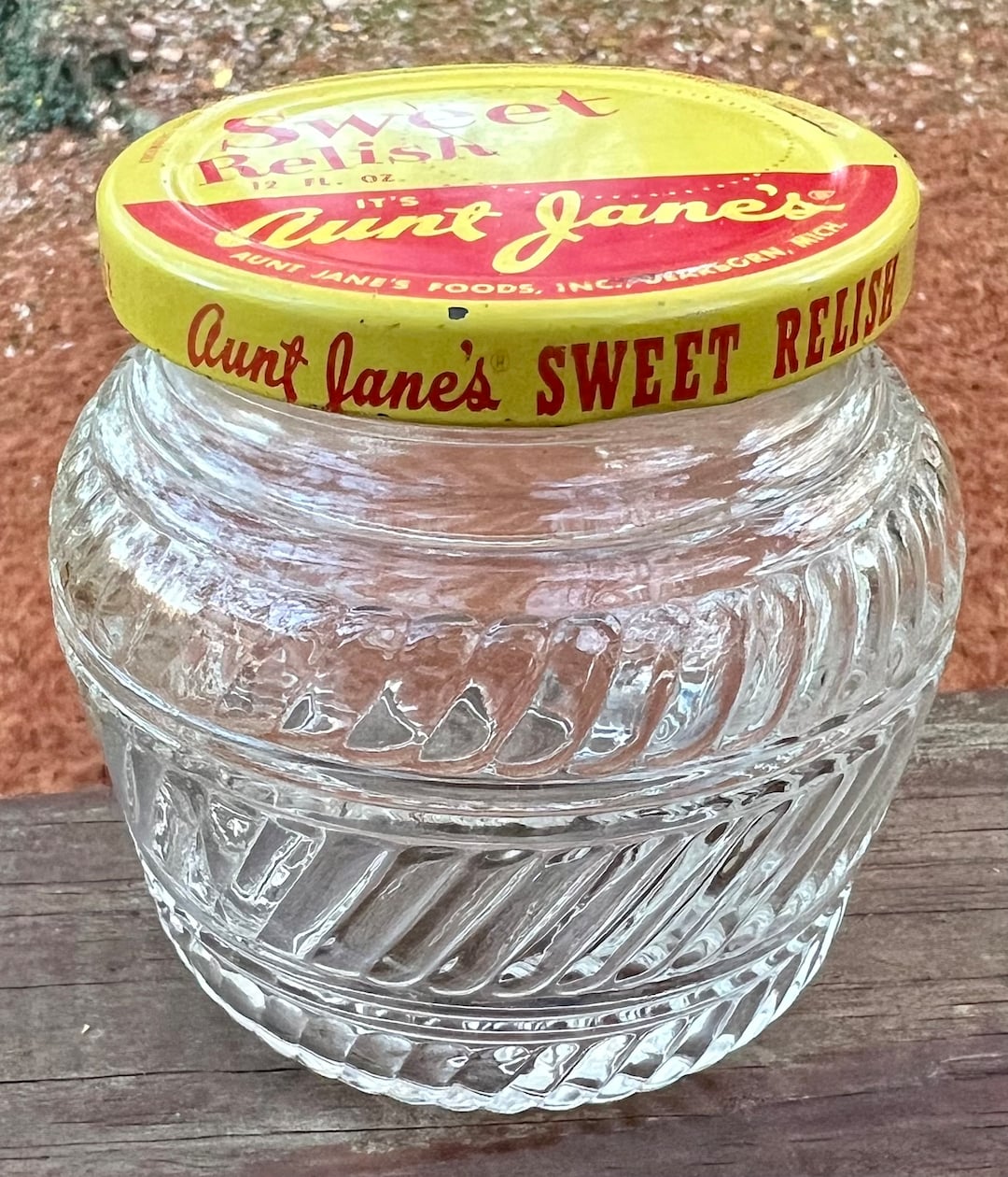 Vintage Aunt Janes Sweet Relish Jar 12oz Fancy With Original - Etsy